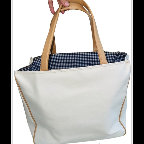 GUERLAIN | Bags | Guerlain Canvas And Leather Tote Bag | Poshmark